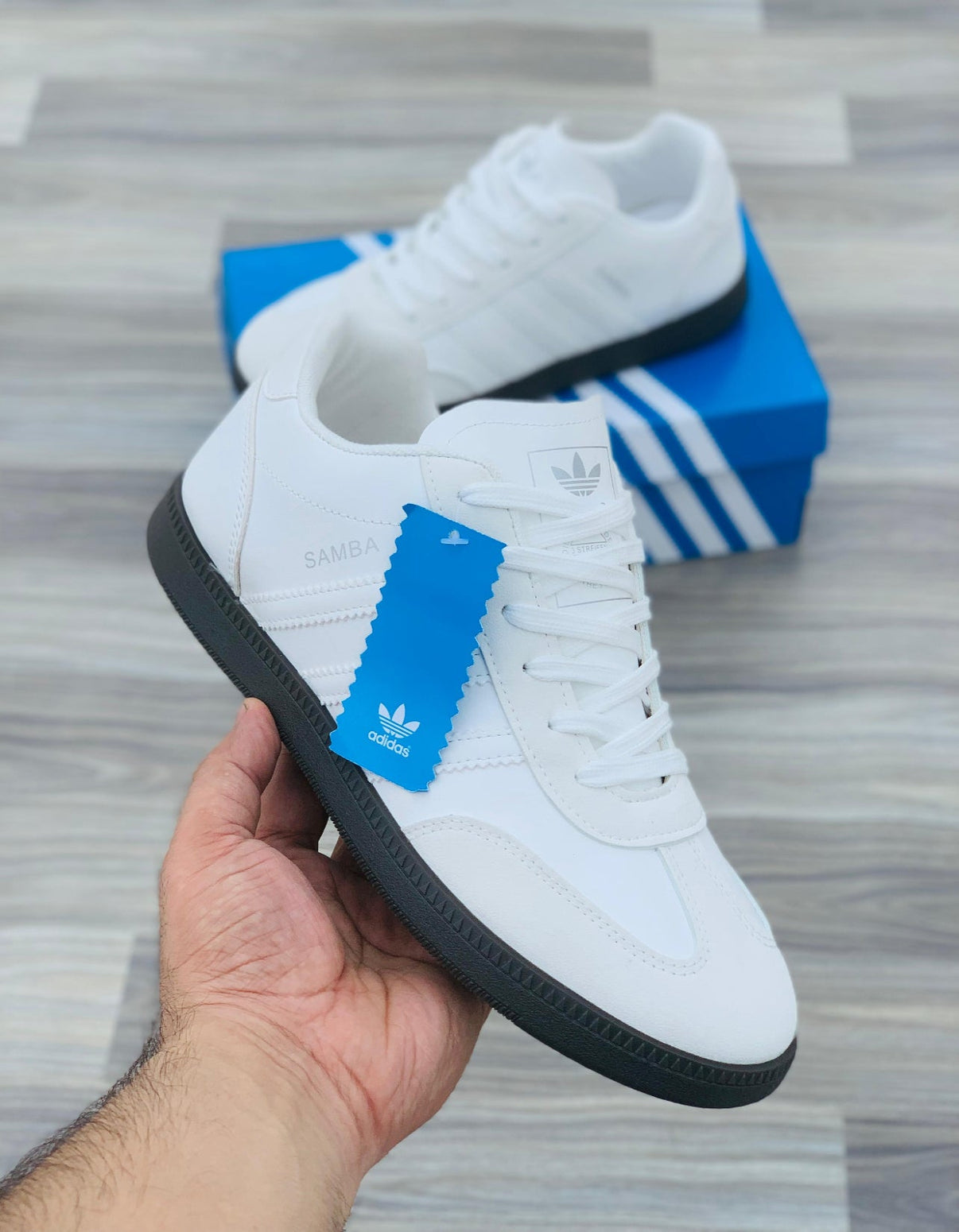 ADIDDAS SAMBA WHITE GUM (EB) – The Shoes Bar