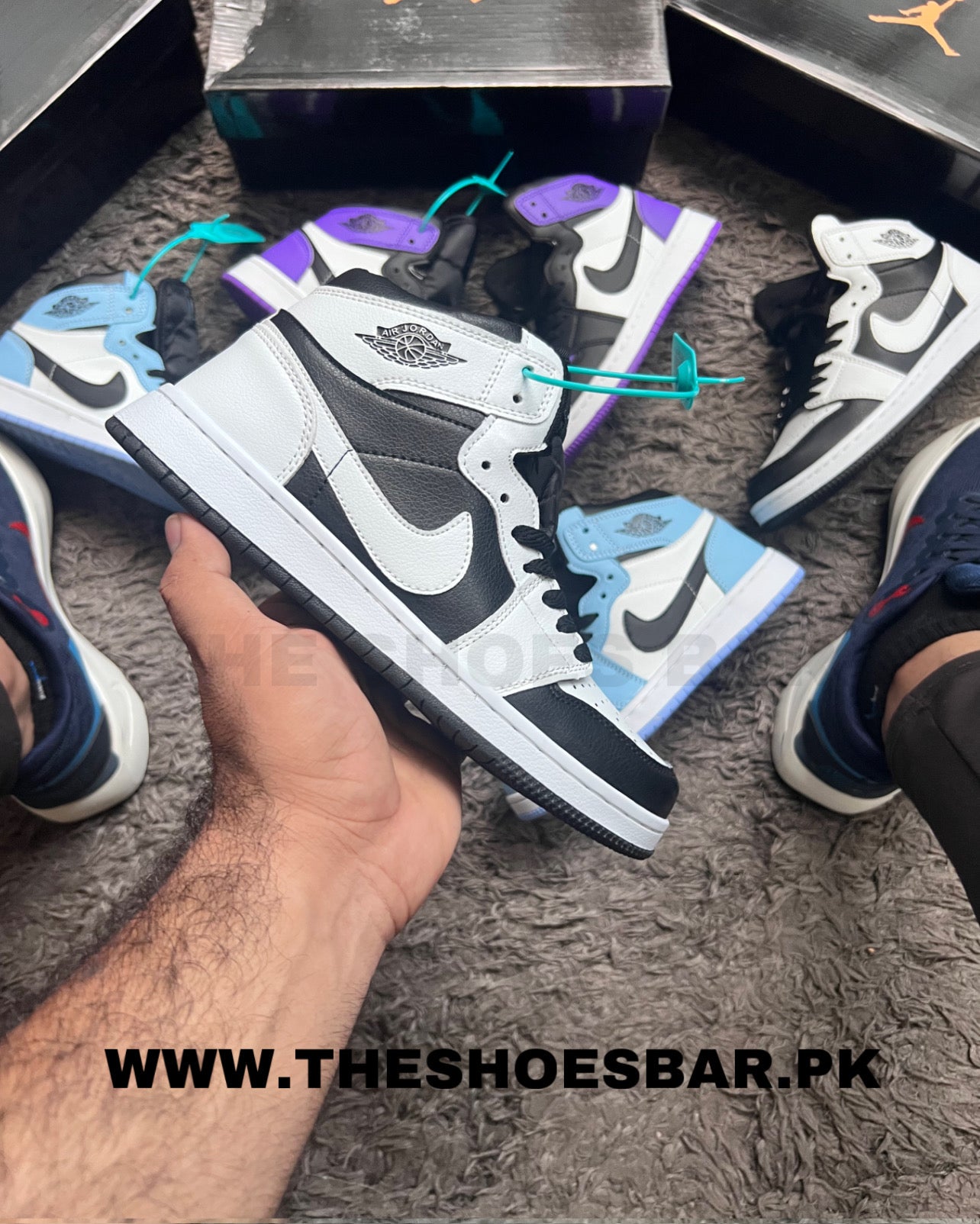 Nike Air Jordan 1 HIGH - BLACK & WHITE – The Shoes Bar